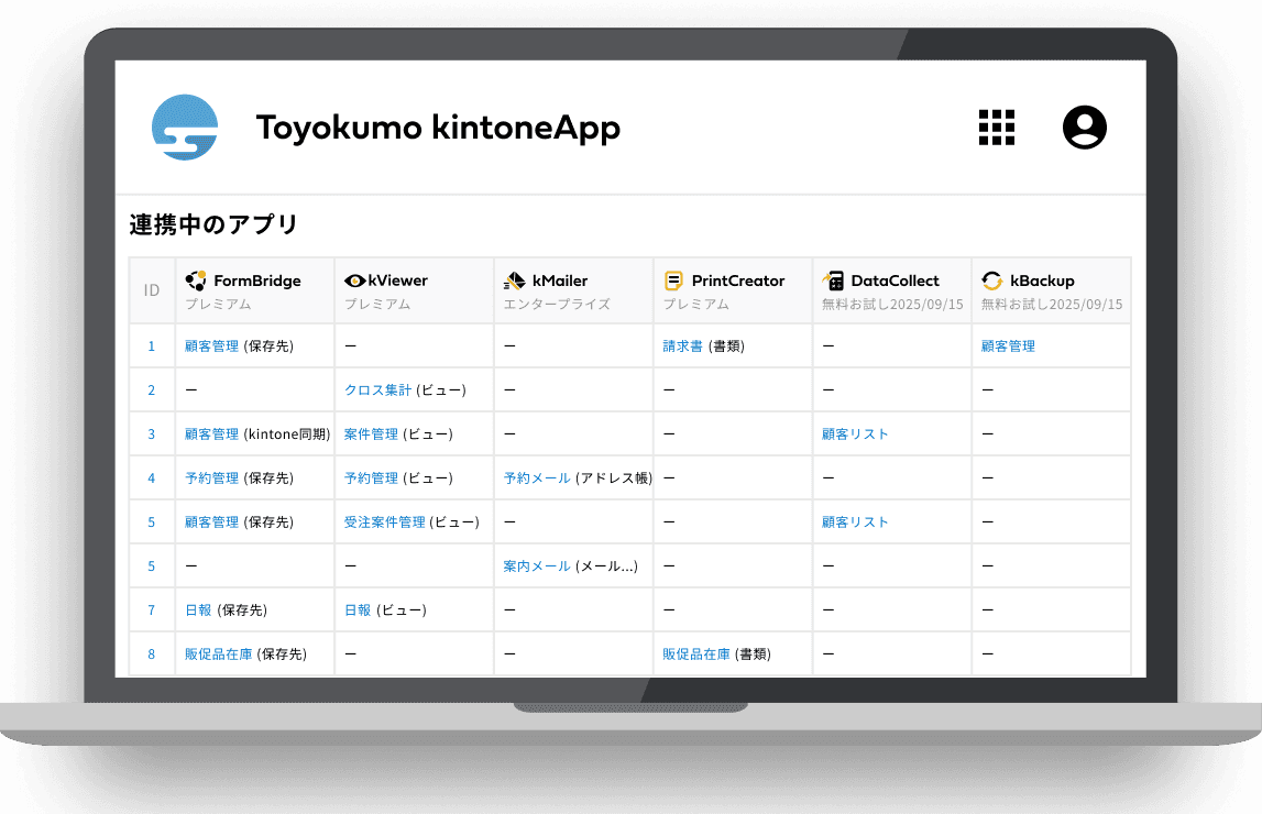 kBackupとは | kBackup（ケイバックアップ） | トヨクモのkintone連携サービス